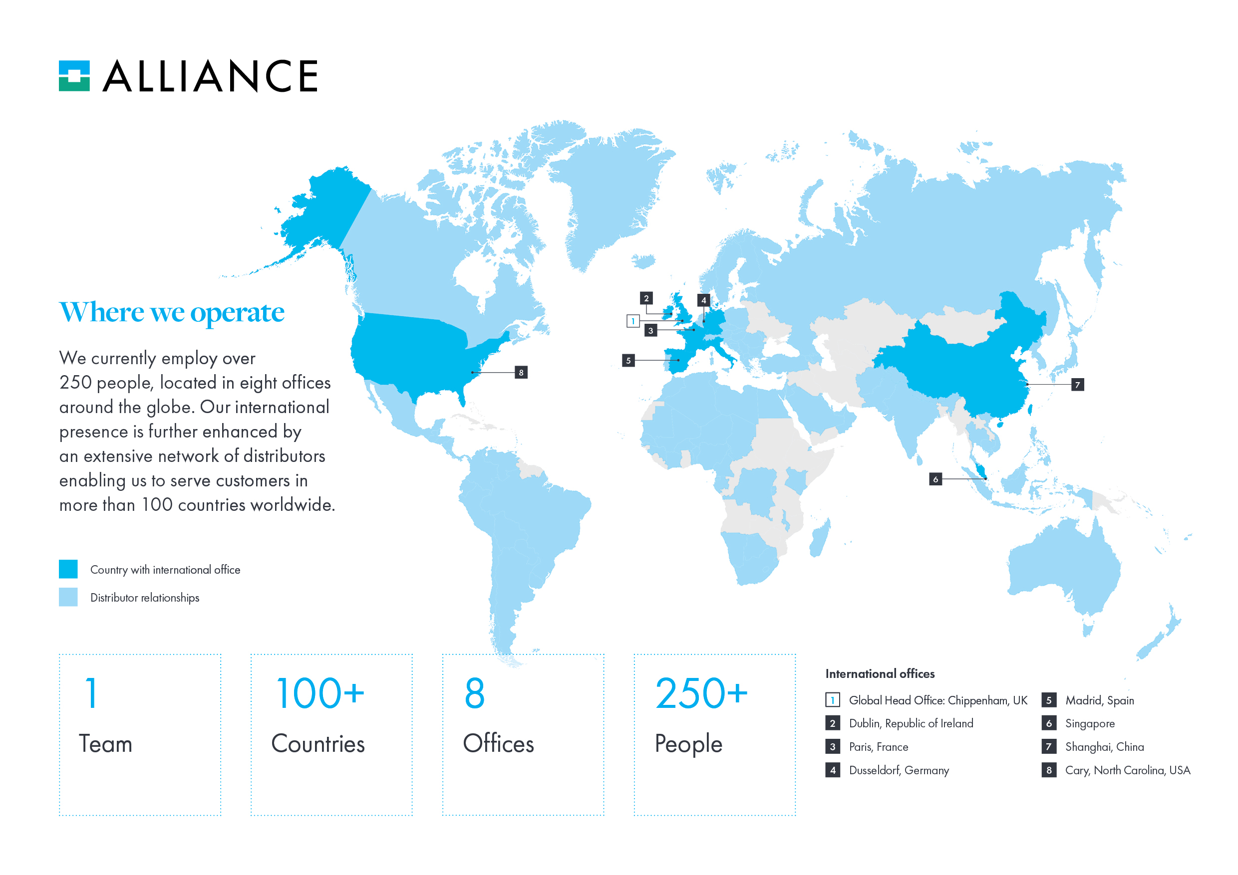 Our global locations | Alliance Pharma